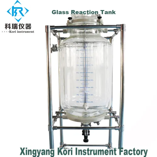 Jacketed Glass Reactor Vessel Sf-100l, High Quality Jacketed Glass ...