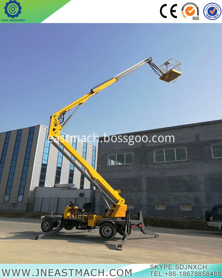 14m Self-propelled Articulating Trailer Boom Lift, High Quality 14m ...