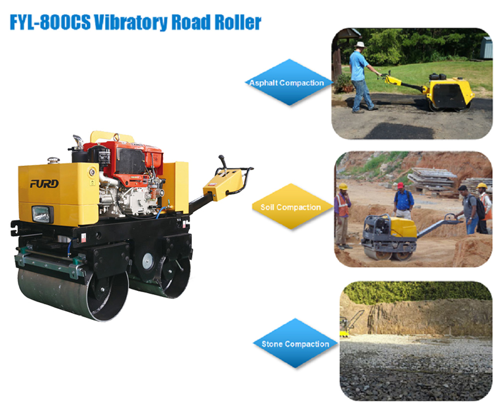 Mini Double Drum Vibratory Road Roller Compactor