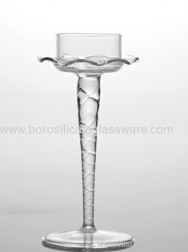 Innovative Design Borosilicate Glass Candle Holders , High Quality ...