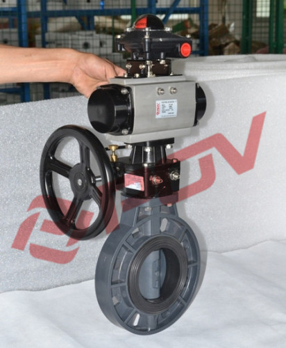 Acid Wafer Pneumatic Butterfly Valve Pvc, High Quality Acid Wafer ...
