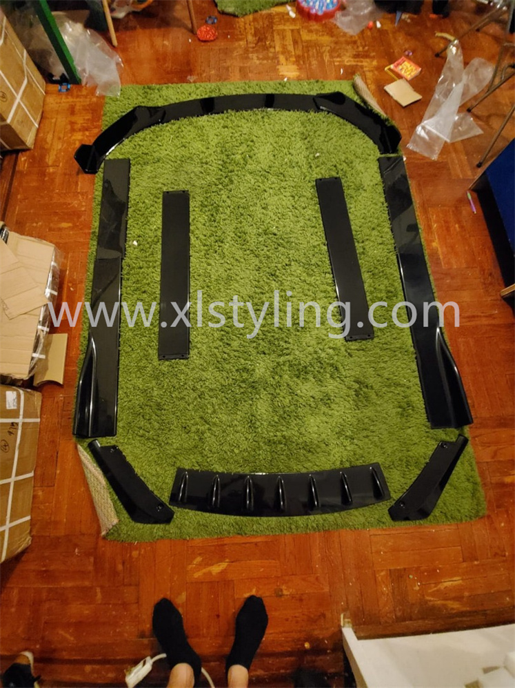 Universal Body Kit For Car Facelift: Front Bumper Lip, Side Skirt ...