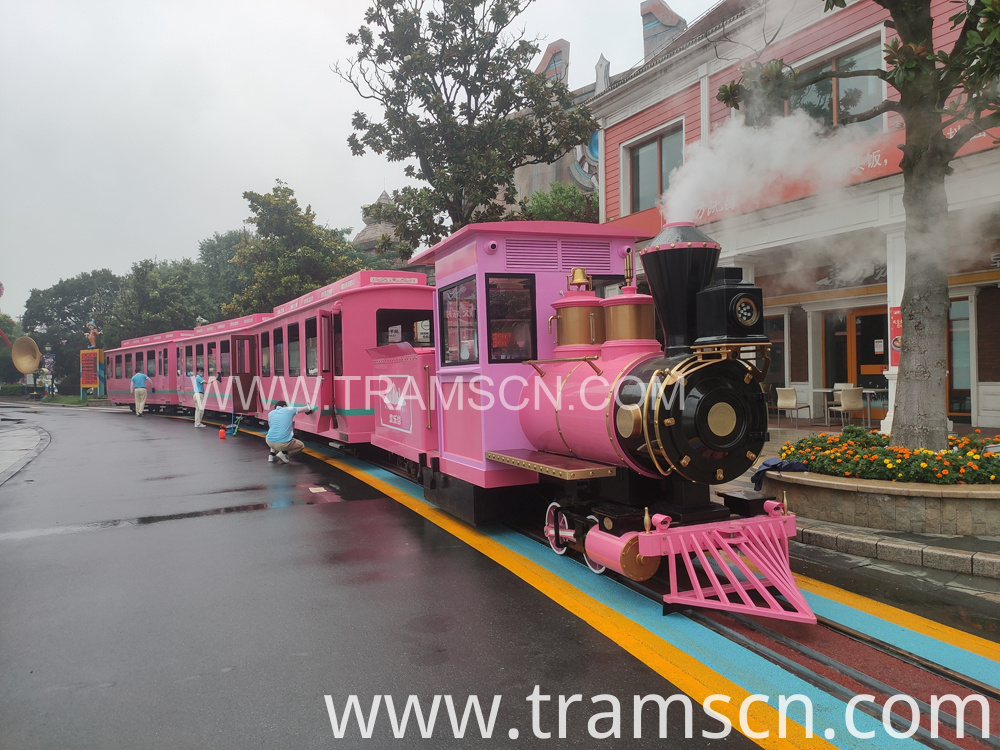 Pink amusement park track train China Manufacturer
