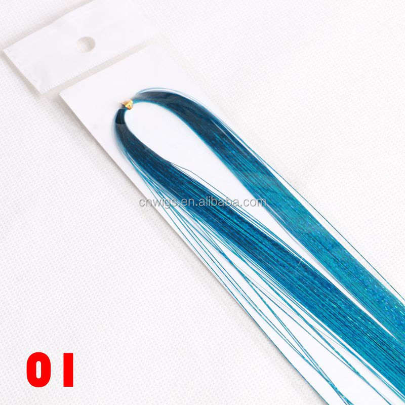 50pieces/batch 22" Folded Synthetic Hair Silver Purple Rainbow Pink ...