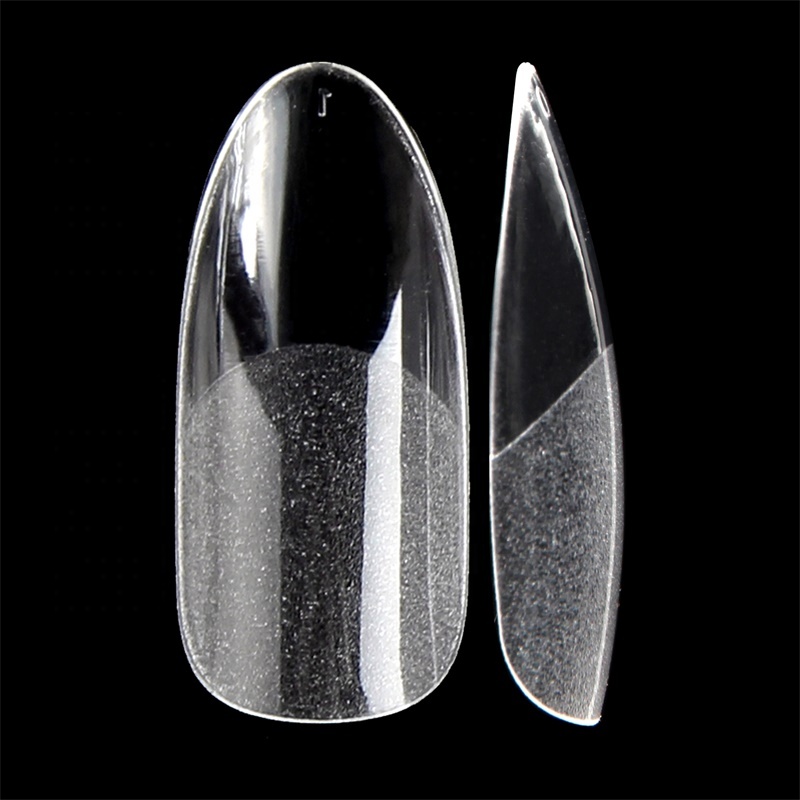 Nadeco Full Cover Acrylic Medium Long Round Manicure False Nails 240 ...