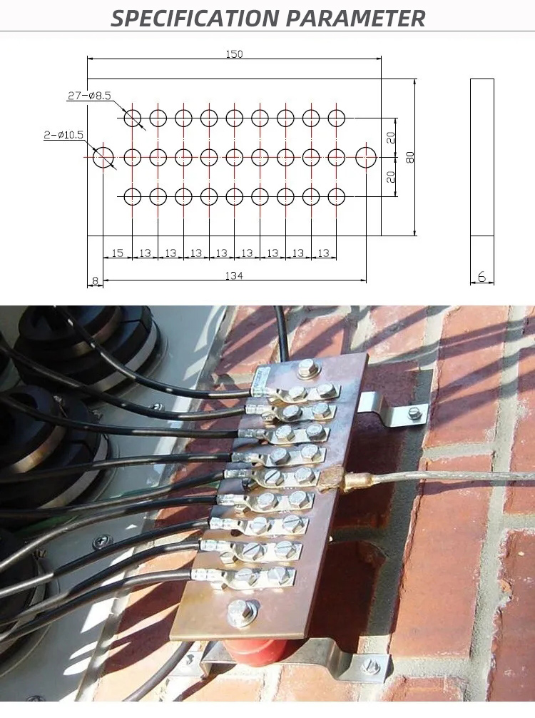 Custom Specification Copper Busbar With Insulator For Grounding By ...