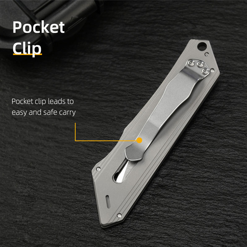 Edc Knife Box Cutter Titanium Belt Knife, High Quality Edc Knife Box ...