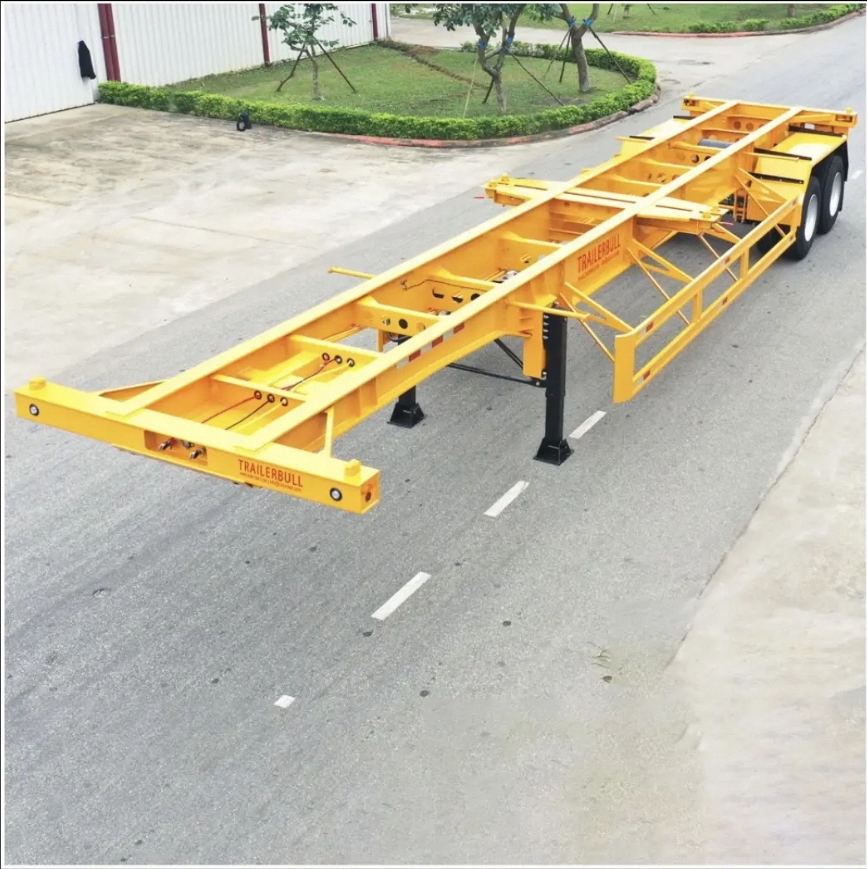20ft 40ft Shipping Container Chassis Skeleton Terminal Semi Trailer ...