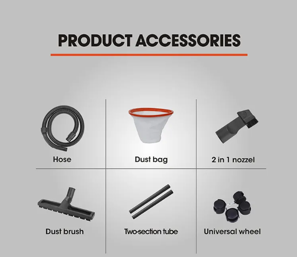 50l Large Capacity Wet And Dry Electric Vacuum Cleaner With Power ...