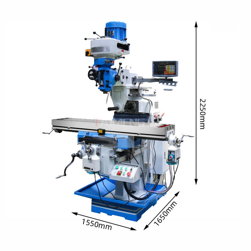 Vertical And Horizontal Turret Milling Machine For Metal, High Quality ...