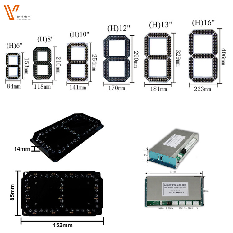 Large 8 Inch 7 Segment Led Display Gas Station Signs - Hot Selling ...