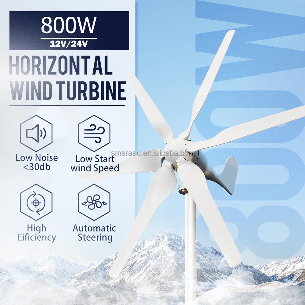 Horizontal Wind Turbine Generator 800w For Home Use, High Quality ...