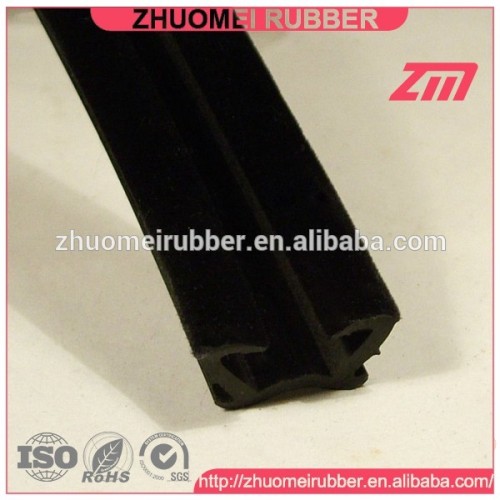 Flocked Rubber Sliding Glass Channel, High Quality Flocked Rubber ...