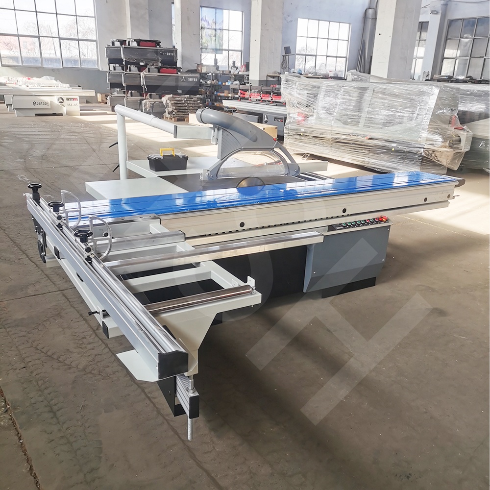 Lifting Adjusting Motorized Woodworking Sliding Table Panel Saw Machine ...