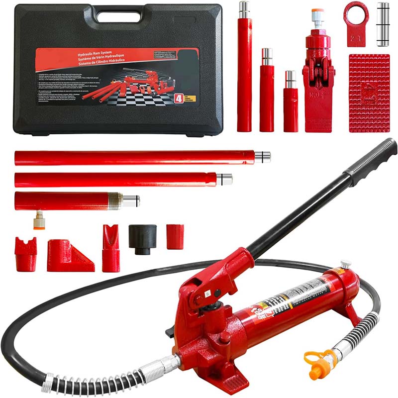 Red Powerful Hydraulic Jack Lift Ram Kit For Auto Body Frame Repair ...