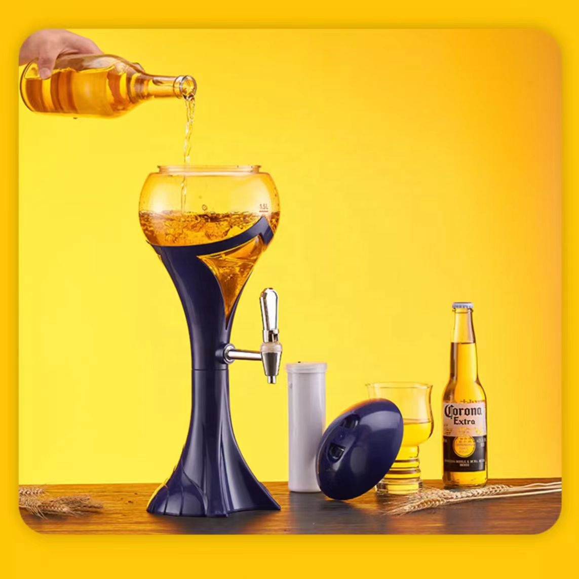 3 Litre Beer Tower Plastic Ice Drink Dispenser, High Quality 3 Litre ...