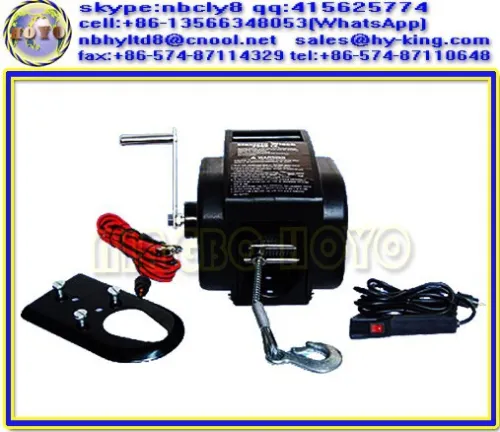 Portable Winch 12 Volt , 2000lb Power Winches For Boat Trailers ...