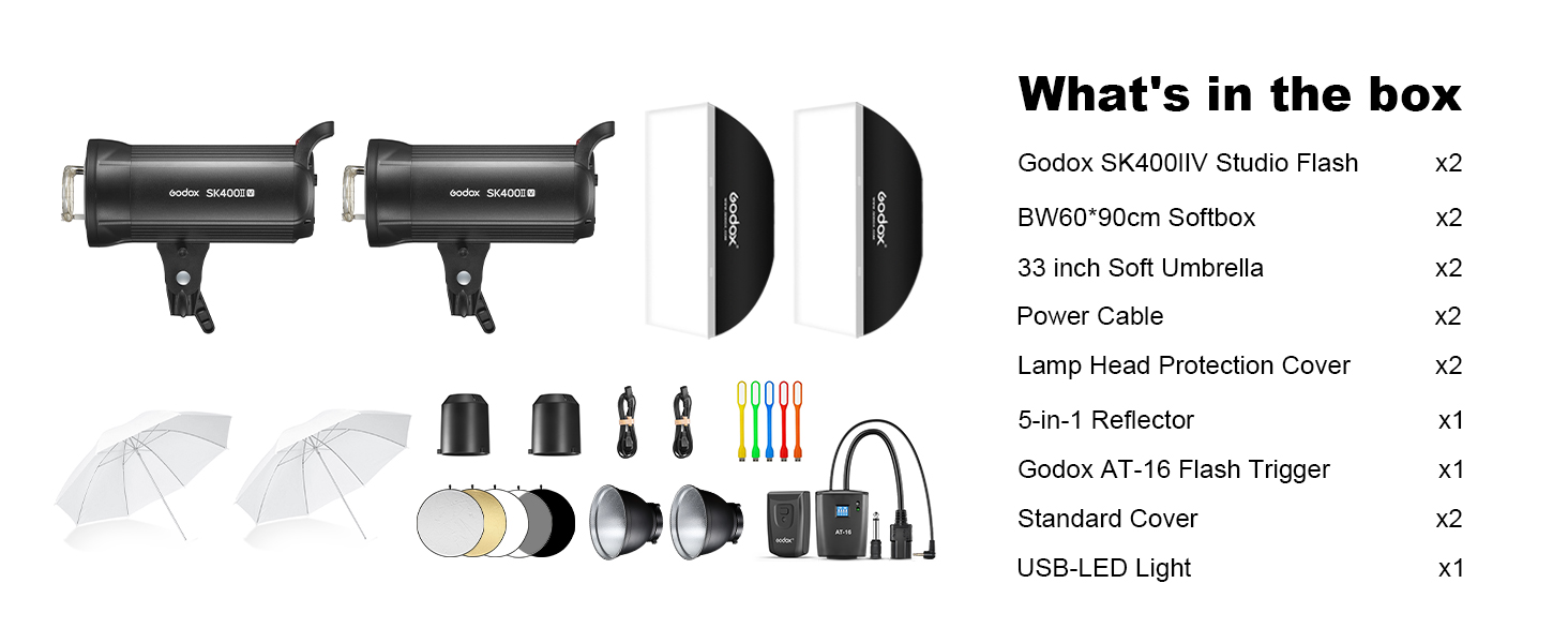Godox 2.4g X System Professional Studio Flash Kit, High Quality Godox 2 ...