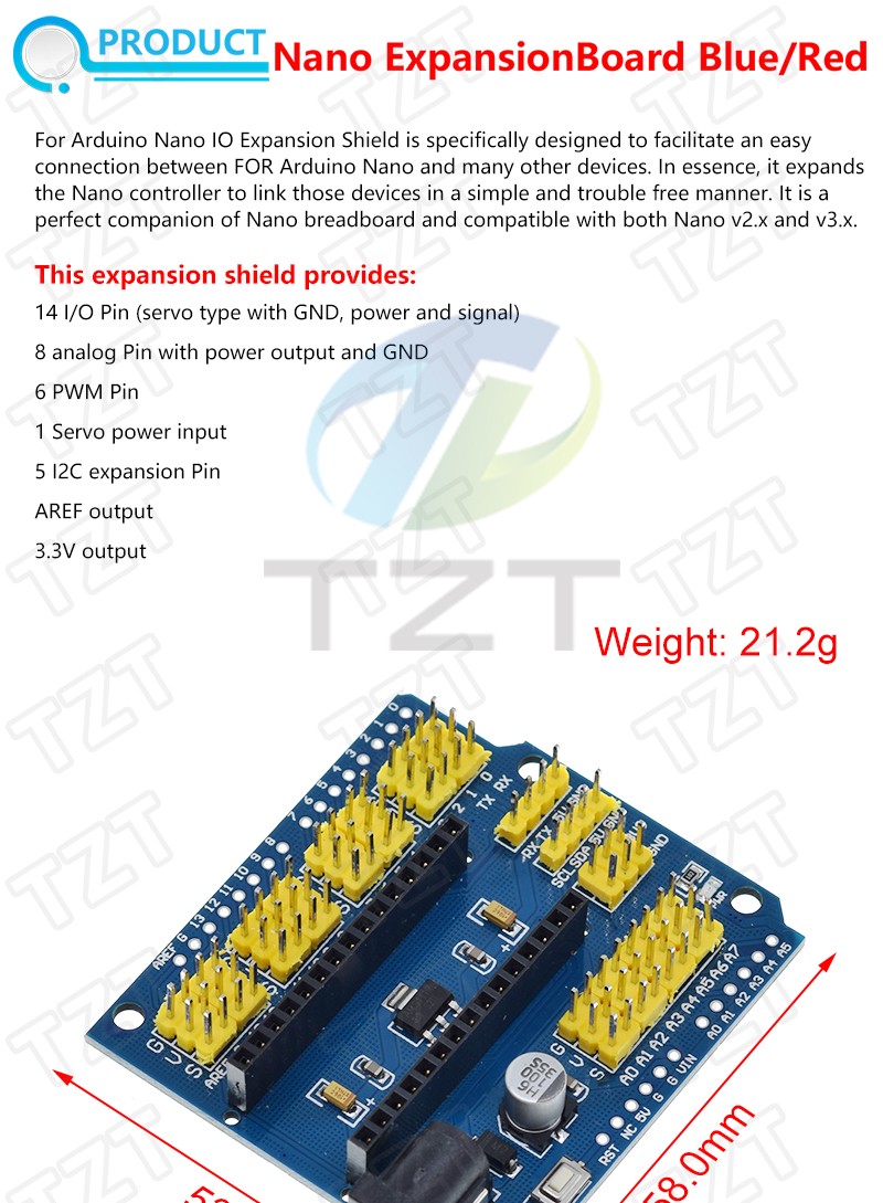 Nano V3.0 Controller Terminal Adapter Expansion Board For Arduino Avr ...
