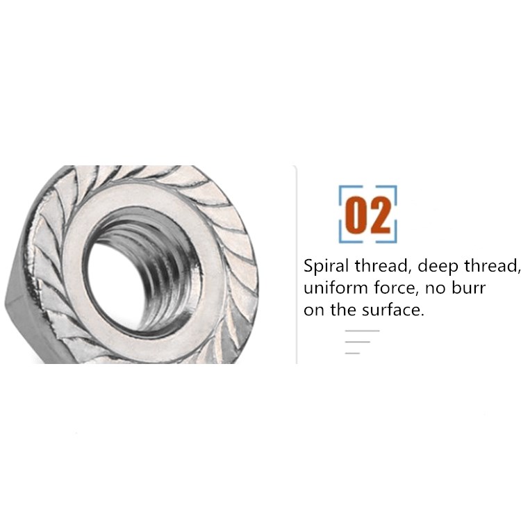 Din 6923 Hex Head Flange Serrated Nuts Lock Nut M27 M10x1.25 M12 M3-m20 ...