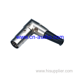 Din Connector Cable Plug With Right Angle Metal Shield , High Quality ...