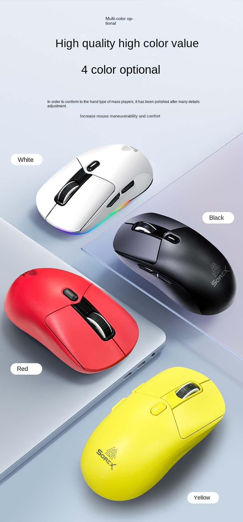 Professional Max Ergonomic Wireless Mouse - 4k, 2.4g Wireless/wired ...