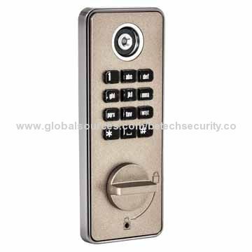 Digital Cam Lock With 0.6 To 2.5mm Installation Thickness Range, Battery Jumper External Power ...