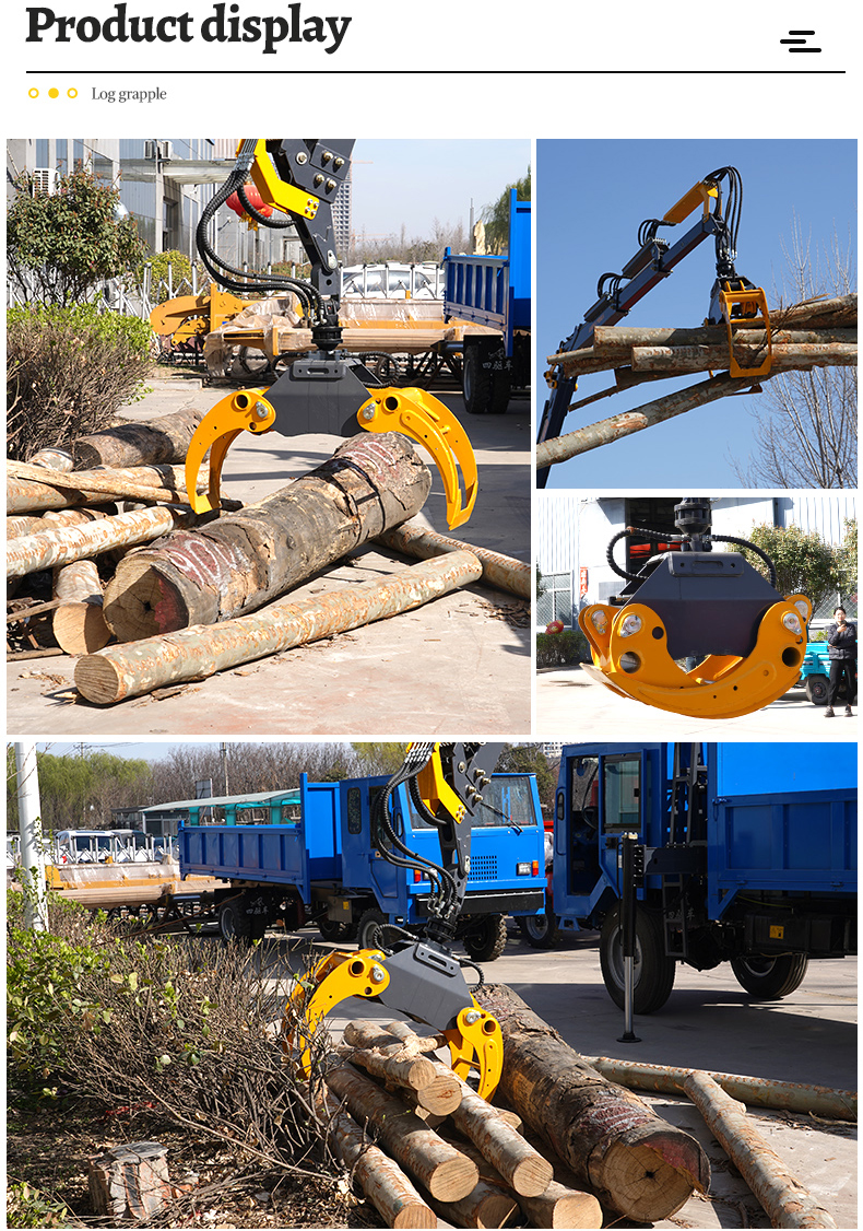 Hydraulic Rotator Wood Grapple Clamp For Excavator, High Quality ...