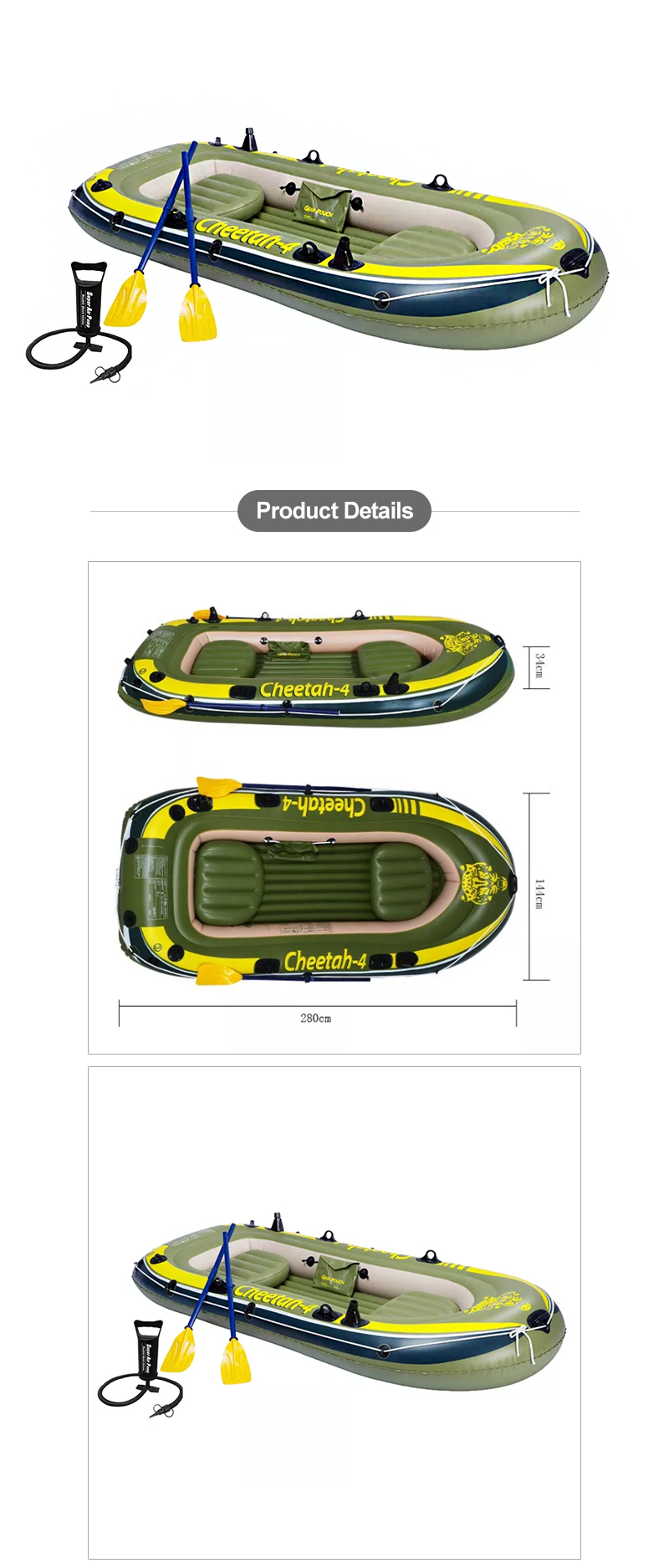 Inflatable Raft Boat Set With Pump And Oars, High Quality Inflatable ...