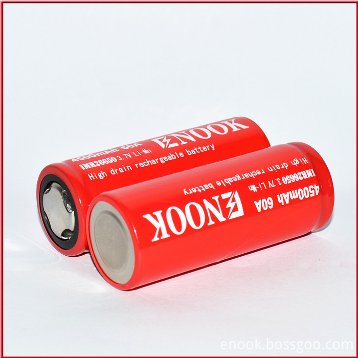 Baterai Li-ion Enook 3.7v 26650 4500mah, kualitas tinggi Baterai Li-ion ...