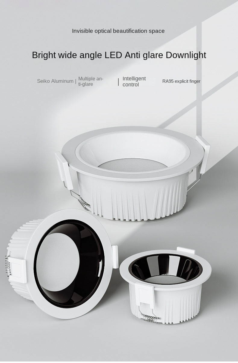 Ultra-thin Led Downlight With Anti-glare Full Spectrum Cob Ceiling ...