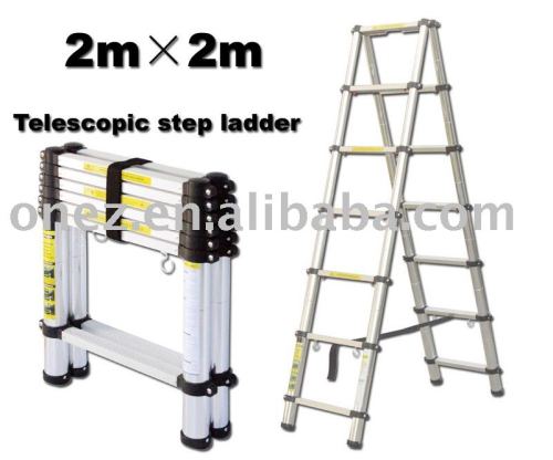2*2m Double 7-step Telescopic/folding Aluminum Ladder, High Quality 2 ...