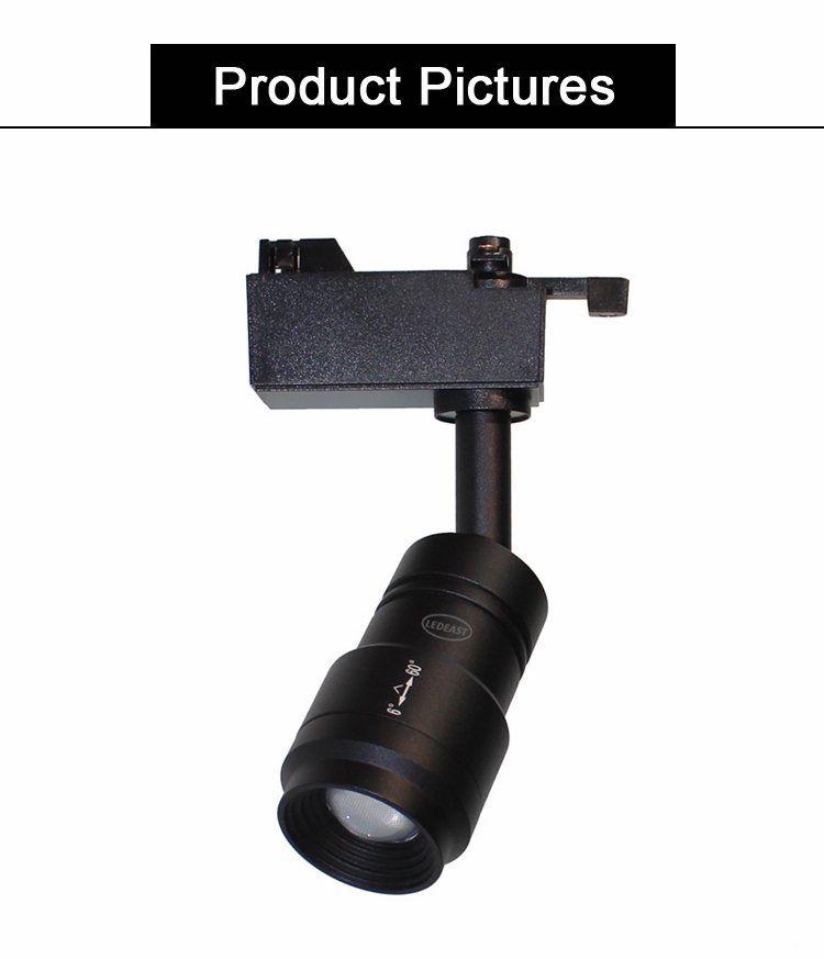 7w Led Track Light 3 Phase Stretch Zoomable Spotlight For Art Galleries ...