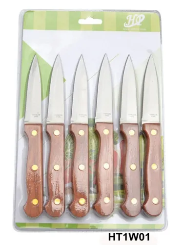 Paring Knife With Wooden Handle, High Quality Paring Knife With Wooden ...