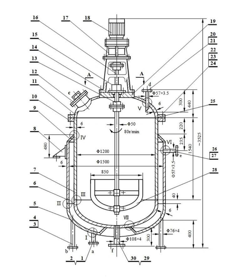 5000l Stainless Steel Chemical Decomposition & Oxidation Reactor Mixing ...