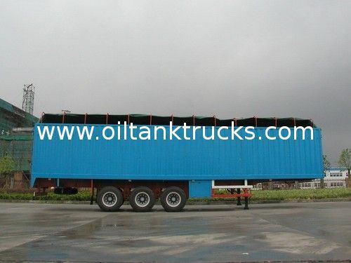Air Suspension 3 Axle Open Van Semi Trailer, Soft-top Van Truck With ...
