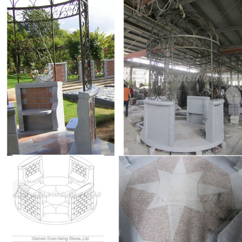 Red And Grey Granite Rotunda And Iron Gazebo, High Quality Red And Grey ...