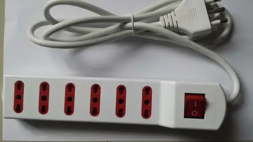 6 Outlet 16a/250v Italy Power Strip Extension Socket With Switch, High ...
