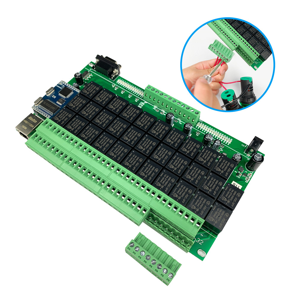 32ch Domotica Smart Home Kit Automation Module Controller Network Ethernet Tcp Ip Relay Control ...