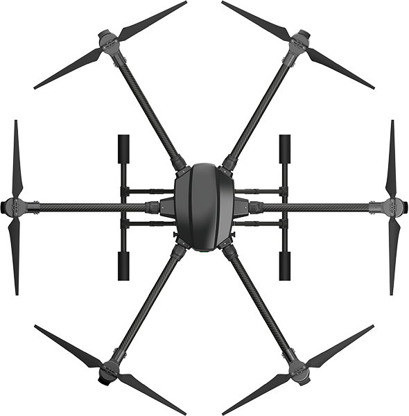 Hexacopter Drone 4kg Payload Rtk Gnss Gps Carbon Fiber Six Rotors Long ...