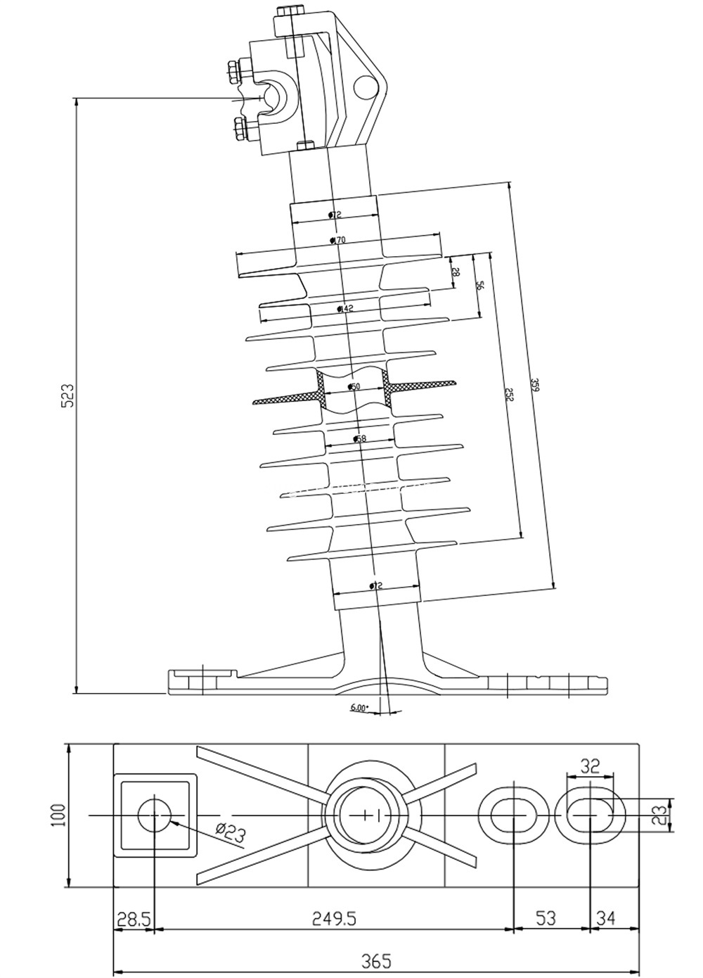 33kv 20kn Line Post Composite Insulator, High Quality 33kv 20kn Line ...