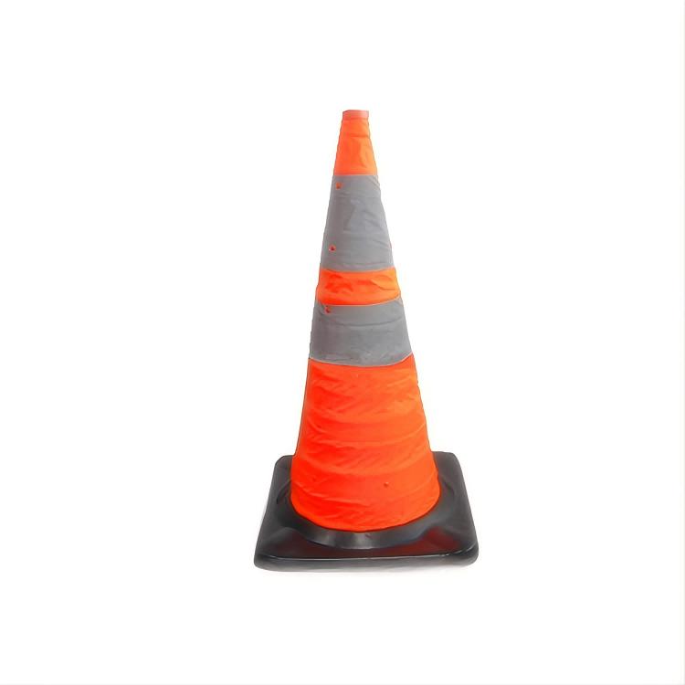 Collapsible Led Light Traffic Cone With Rubber Base - Security ...