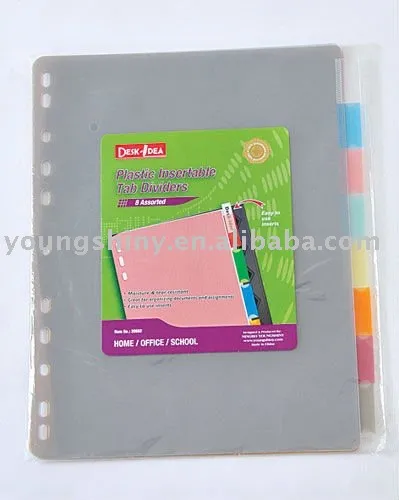 8-pc Plastic Binder Index Divider, High Quality 8-pc Plastic Binder ...