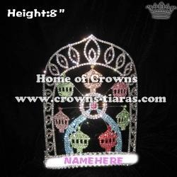 8in Height Crystal Ferris Wheel Pageant Crowns, High Quality 8in Height ...