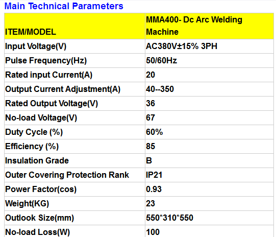 Dc Mma Single Phase Electric Arc Welders Zx7-400, High Quality Dc Mma ...