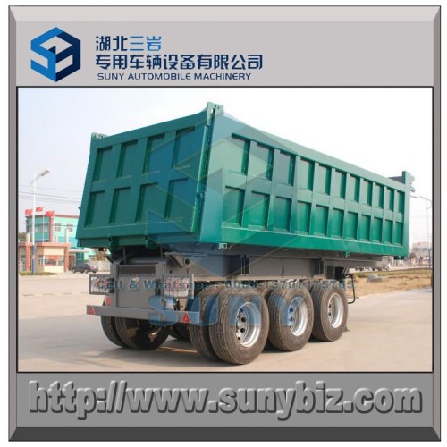 Dump Semi Trailer 30 Ton, Tipper Trailer 30 M3, 3 Axle Rectangular ...