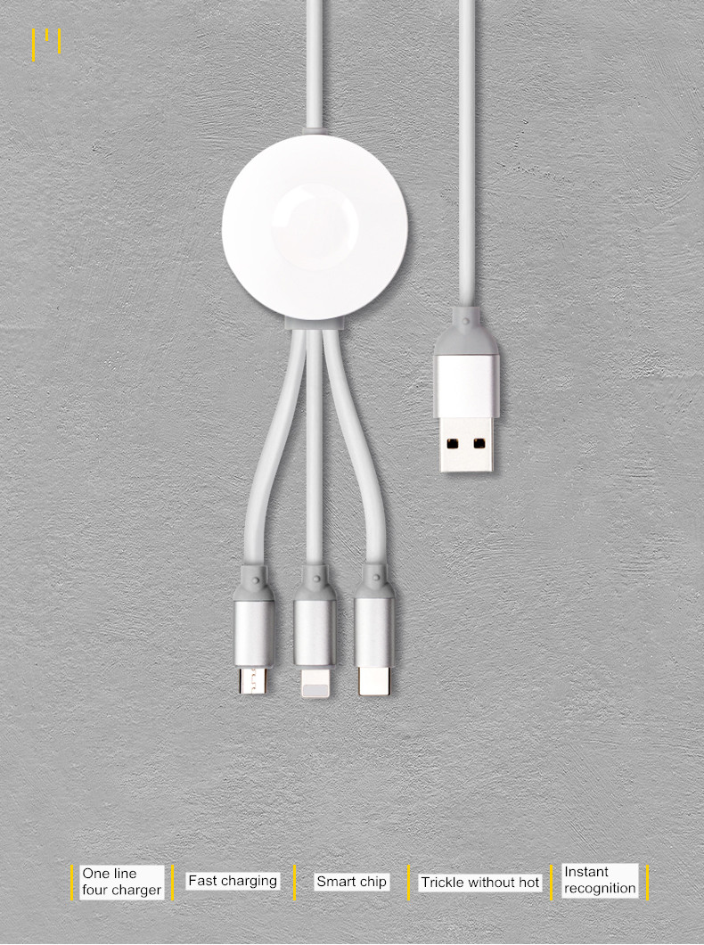 4 In 1 Wireless Data Charging Cable, High Quality 4 In 1 Wireless Data ...