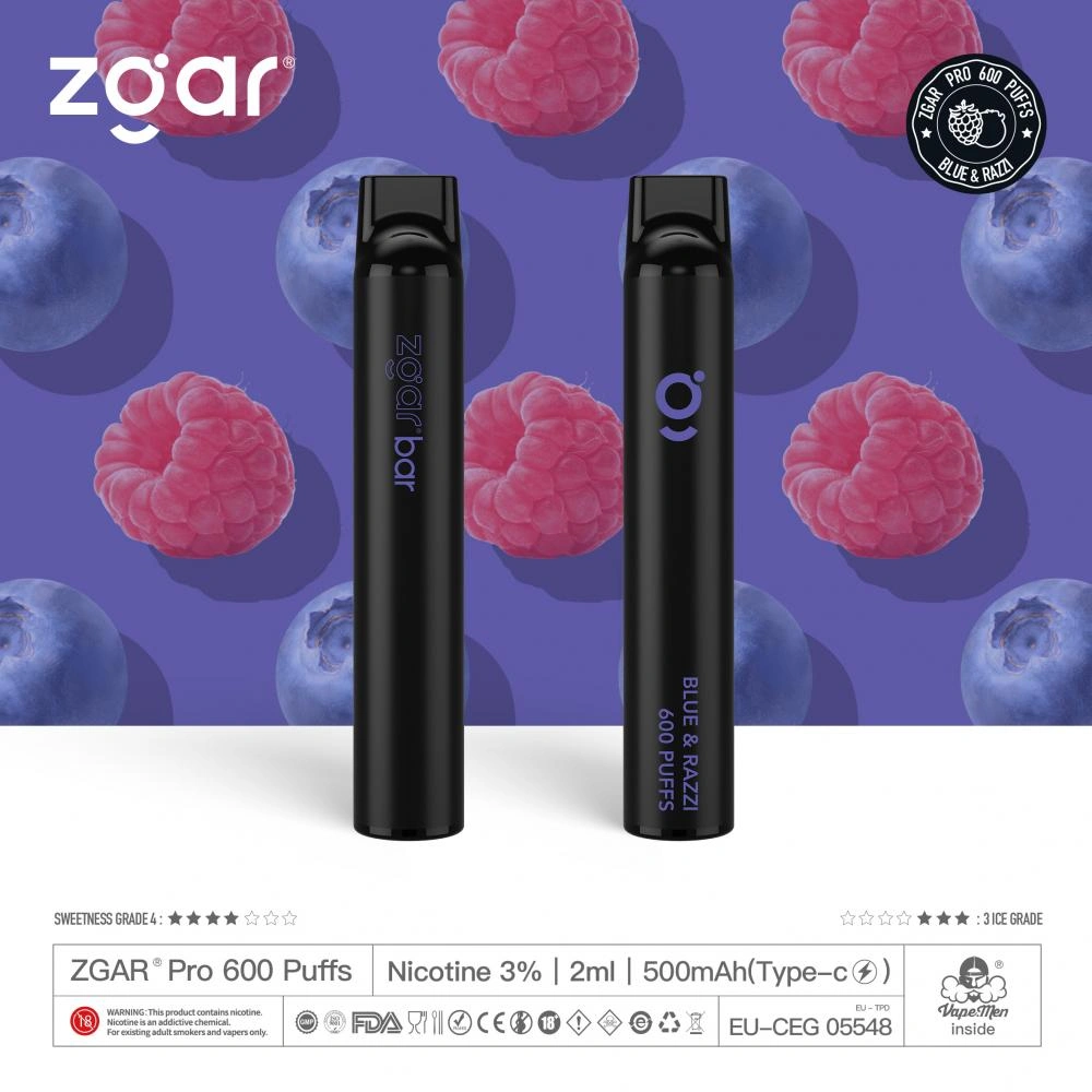 Newest 600 Puffs Zgar bar Disposable Vape Pen China Manufacturers ...