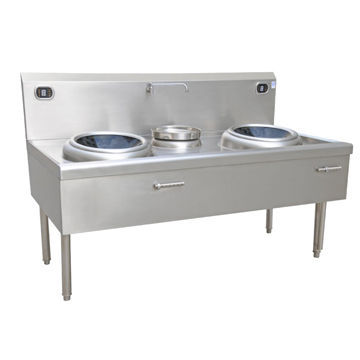 Commercial Induction Chinese Cooking Range With 2 Wok, High Quality ...