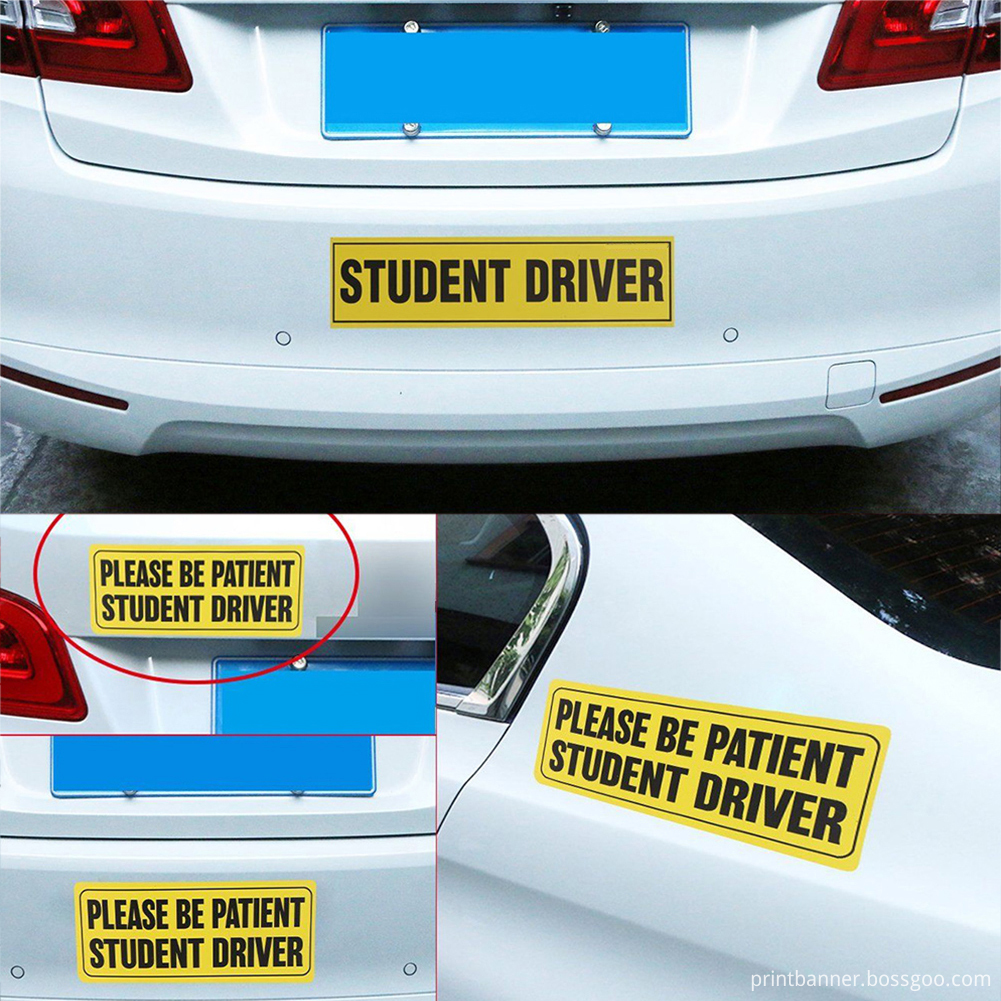 Magnet Student Driver Car Sticker, High Quality Magnet Student Driver ...